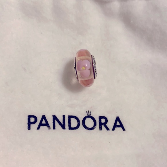 Pandora | Jewelry | Pandora Pink Flowers Murano Bead | Poshmark